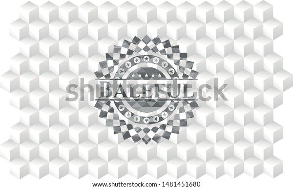 Baleful Grey Emblem Cube White Background Stock Vector (Royalty Free ...