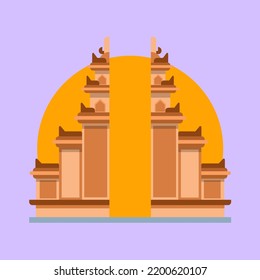 Bali Gate Temple Indonesia Bali Stock Vector (Royalty Free) 2200620107 ...