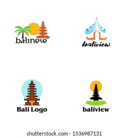 Bali Island Logo Design Vector Vacation: vector de stock (libre de ...