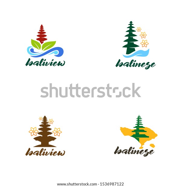 Bali Island Logo Design Vector Vacation Stock Vector (Royalty Free ...