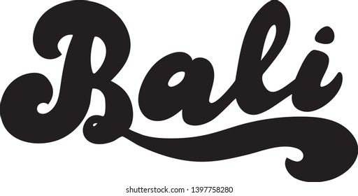 Bali Simple Hand Drawn Logo Indonesia Stock Vector (Royalty Free ...