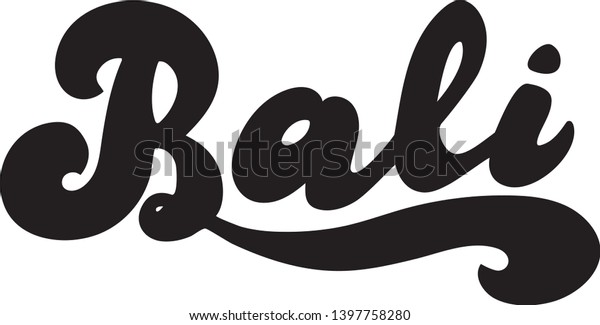 Bali Simple Hand Drawn Logo Indonesia Stock Vector (Royalty Free ...