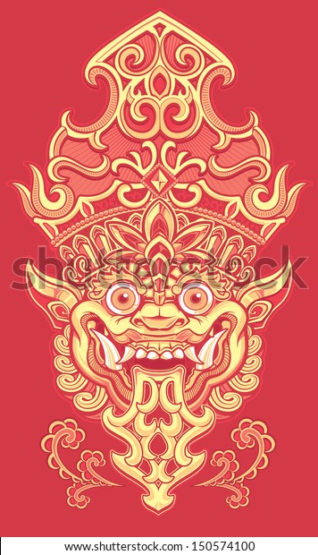 Balinese Demon Red Stock Vector (Royalty Free) 150574100 | Shutterstock