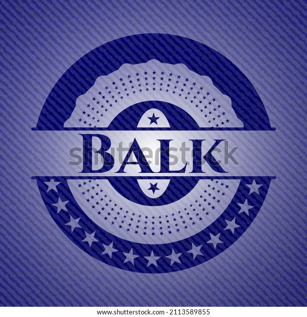 Balk Emblem Jean Texture Vector Illustration: เวกเตอร์สต็อก (ปลอดค่า ...