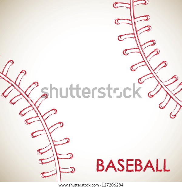 Ball Baseball Background Vector Illustration Stock Vector (Royalty Free ...