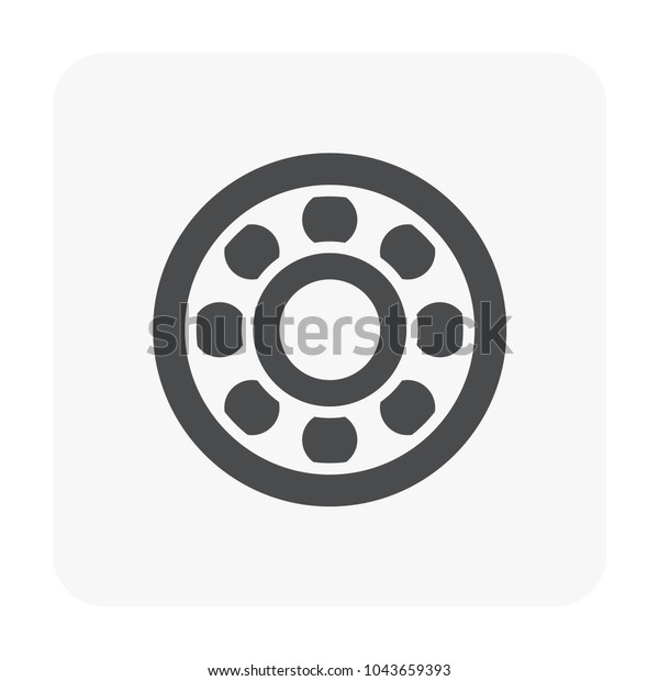 Ball Bearing Vector Icon Mechanical Part Stock Vector (Royalty Free ...
