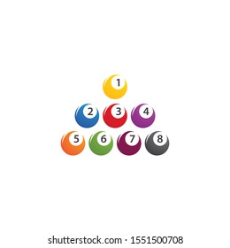 9 Ball Billiards Vector On Background Stock Vector (Royalty Free ...