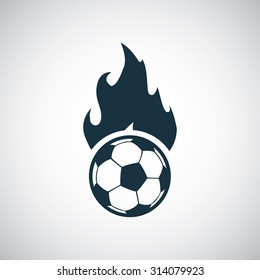 Ball Fire Icon On White Background Stock Vector (Royalty Free ...