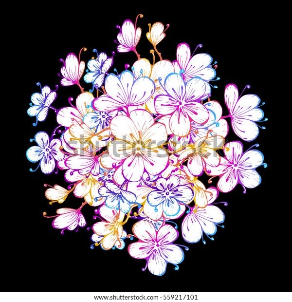 Ball Flowers Vector Illustration Decorative Card Stock Vector (Royalty ...