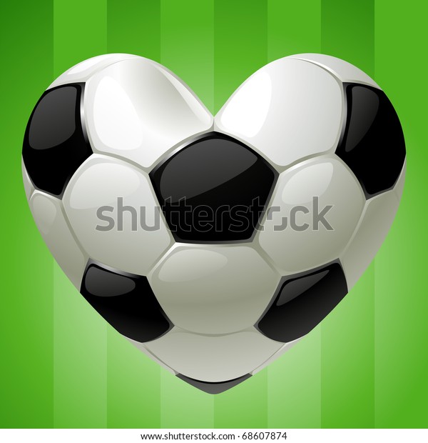 Ball Football Shape Heart Stock Vector (Royalty Free) 68607874 ...