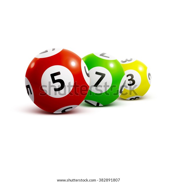 Ball Lottery Numbers 3d Stock Vector (Royalty Free) 382891807
