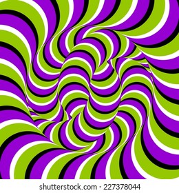 Ball Coiling Snakes Spin Illusion Stock Vector (Royalty Free) 227378038