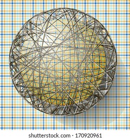Ball Texture Fabric Within Grid Stock Vector (Royalty Free) 170920961 ...