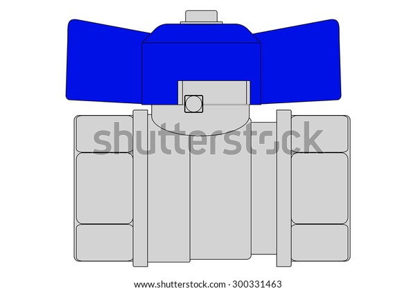 Ball Water Valve Vector Illustration Isolated Stock Vector (Royalty ...
