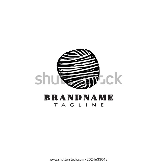 Ball Yarn Logo Design Template Icon Stock Vector (Royalty Free ...