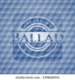 Ballad Blue Badge Geometric Pattern Background Stock Vector (Royalty ...