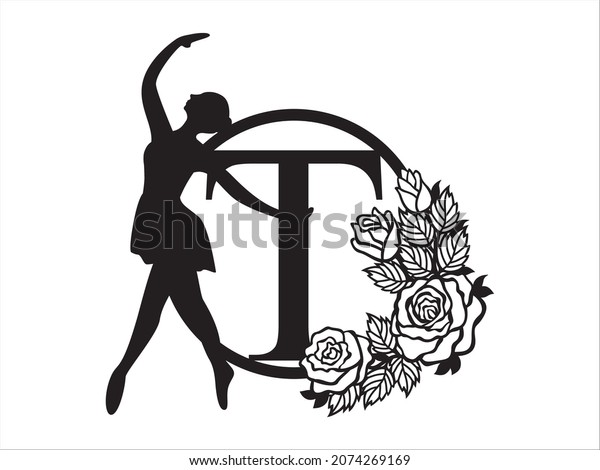 Ballet Alphabet Vector Ballerina Alphabets Letter Stock Vector (Royalty ...