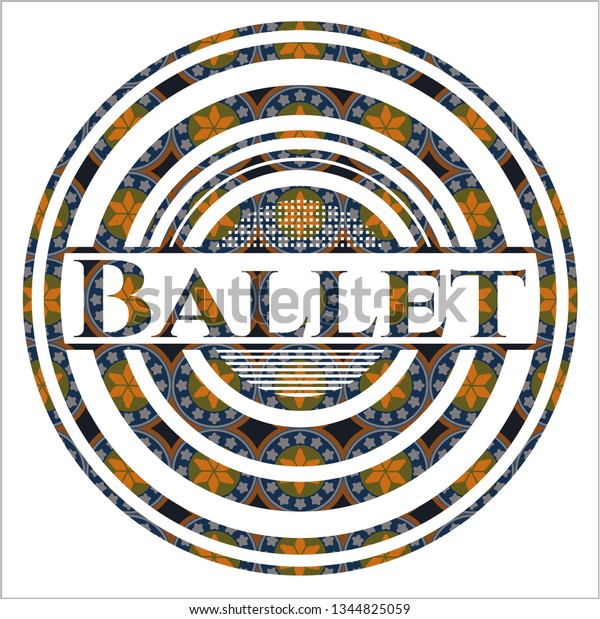 Ballet Arabic Badge Arabesque Decoration Stock Vector (Royalty Free ...