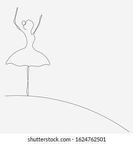 Ballet Dancer One Line Drawing Vector Stock Vector (Royalty Free ...