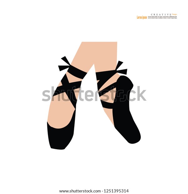 Ballet Icondance Studio Symbolvector Illustration Stock Vector (Royalty ...