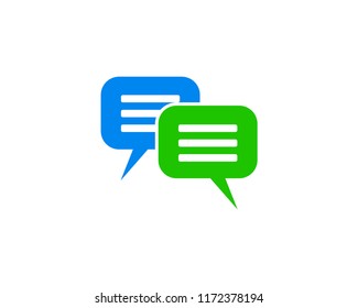 Balloon Chat Icon Logo Design Template Stock Vector (Royalty Free ...