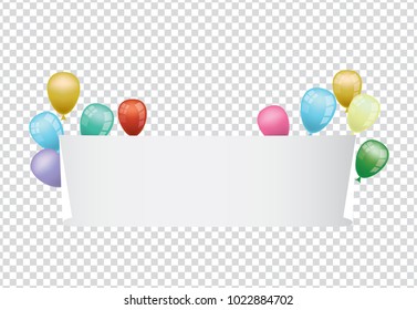 Balloon Color Text On Transparency Background Stock Vector (Royalty ...