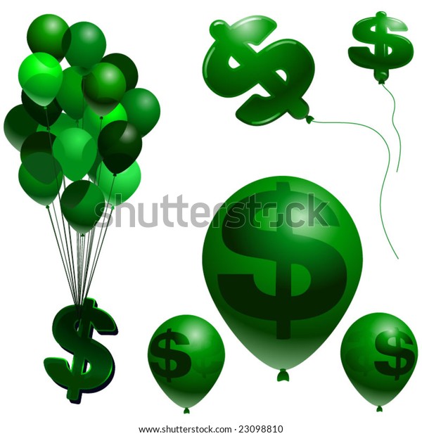 Balloon Dollar Sign Vector Inflation Symbols Stock Vector (Royalty Free ...
