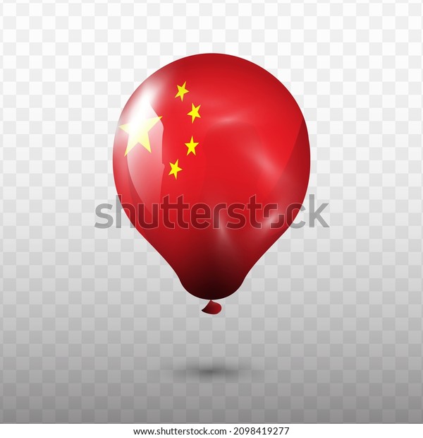 Balloon Flag China Transparent Background Png Stock Vector (Royalty ...