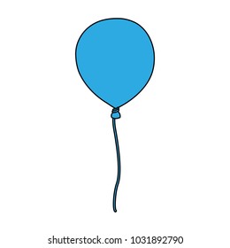 Blue Balloon Cartoon Vector Illustration Hand Stock Vector (Royalty ...