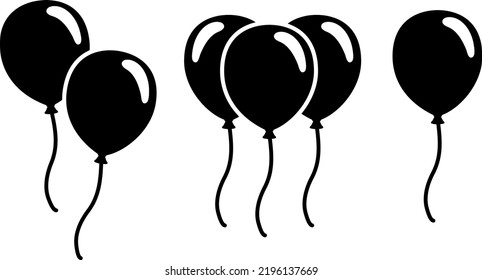 Balloon Icon Set Vector Stock Vector (Royalty Free) 2196137669 ...
