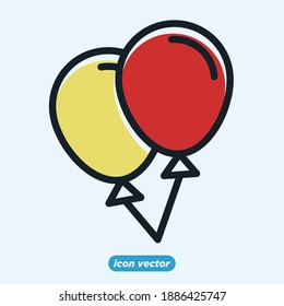 Balloon Icon Template Color Editable Balloon Stock Vector (Royalty Free ...