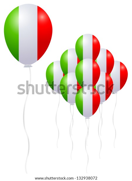 Balloon Italian Flag Stock Vector (Royalty Free) 132938072 | Shutterstock