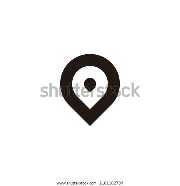 Balloon Location Geometric Symbol Simple Logo Stock Vector (Royalty ...