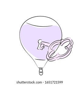 Balloon Lock Key That Opens Stock Vector (Royalty Free) 1651721599 ...