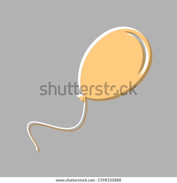Balloon Sign Illustration Emboss Effect Light Stock Vector (Royalty ...