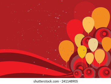 Balloons Background Template Decoration Stock Vector (Royalty Free ...