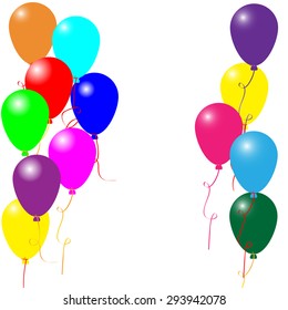 Balloons Border Stock Vector (Royalty Free) 293942078 | Shutterstock