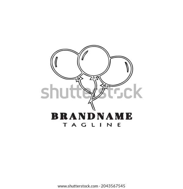 Balloons Cartoon Logo Design Template Icon Stock Vector (Royalty Free ...