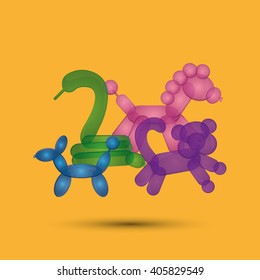 Balloons Graphic Design Vector Illustration Stock Vector (Royalty Free ...