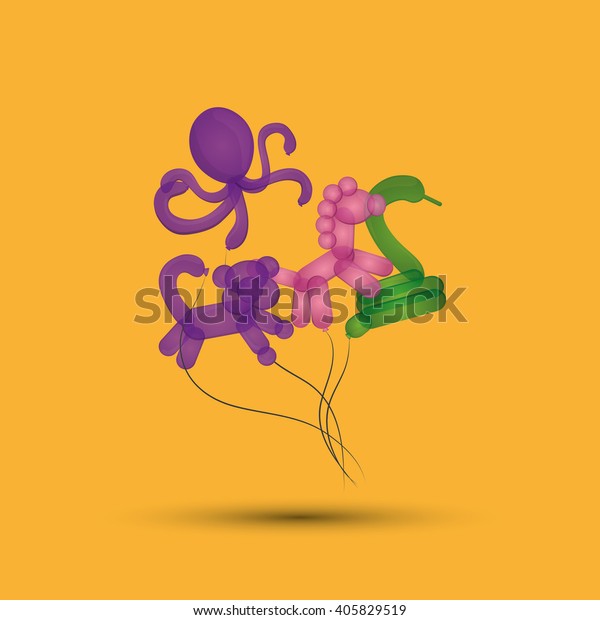 Balloons Graphic Design Vector Illustration Stock Vector (Royalty Free ...