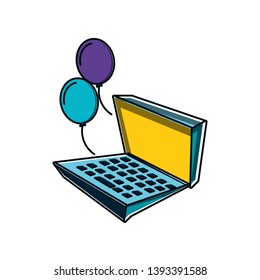 Balloons Helium Desktop Computer: vector de stock (libre de regalías ...