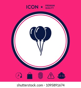 Balloons Symbol Icon Stock Vector (Royalty Free) 1095891674 | Shutterstock