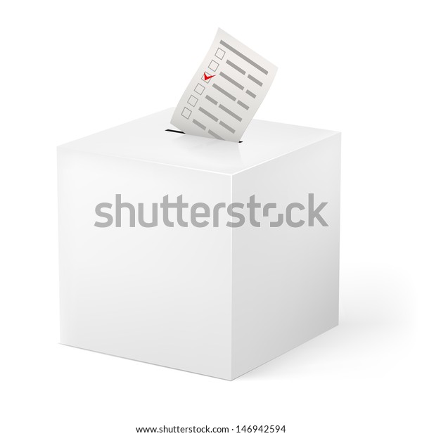 Ballot Box Ballot Paper Illustration On Stock Vector (Royalty Free ...