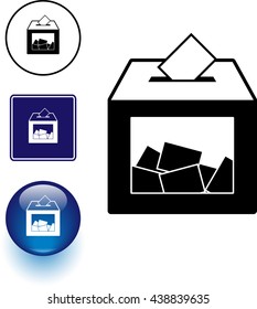 Ballot Box Symbol Sign Button Stock Vector (Royalty Free) 438839635 ...