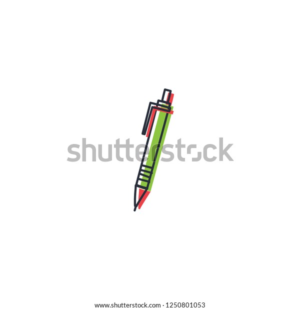 Ballpoint Pen Clip Art Template Business Stock Vector (Royalty Free ...