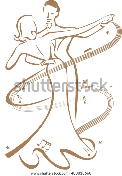 Danseurs de salle de bal : image vectorielle de stock (libre de droits ...