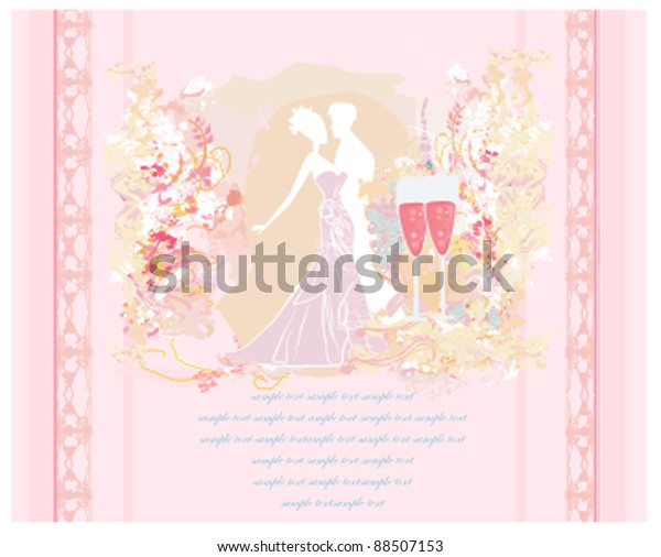Ballroom Dancers Invitation Stock Vector (Royalty Free) 88507153