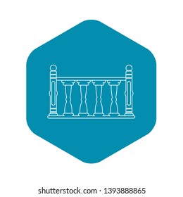 Balustrade Icon Outline Illustration Balustrade Vector: vector de stock ...