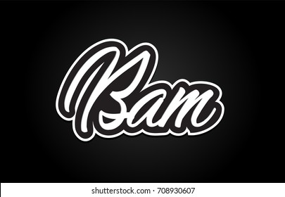 Bam Handwritten Hand Writing Text Concept Stock Vector (Royalty Free ...