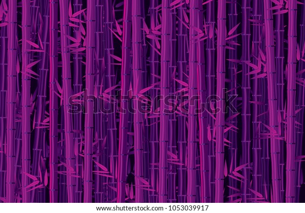 Bamboo Background Purple Tone Vector Illustration Stock Vector (Royalty ...